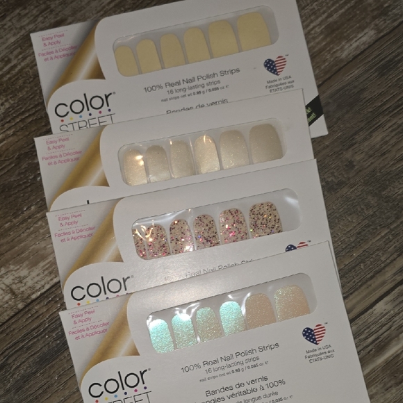 Color Street | Bath & Body | Color Street Nail Strips Set Cream Pink ...